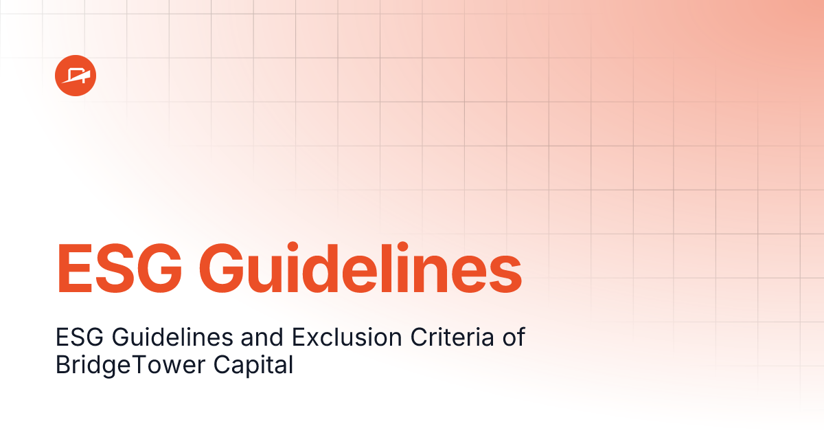 ESG Guidelines | Bridgetower